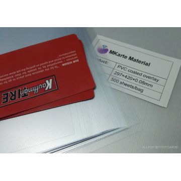 Quality strong adhesion level PVC Coated Overlay in sheet or roll ( 0.06-1.0mm thickness for sale