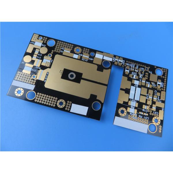 Quality RF-60TC High Power Amplifiers Double Sided Taconic PCB 30mil Black Solder Mask Coating for sale