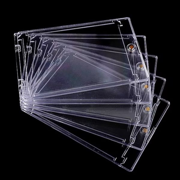 Quality Custom Magnetic Card Holder One-touch Transparent Game Cards Protector Slab for sale