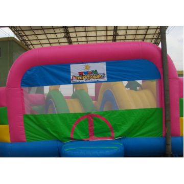 Quality Inflatable obstacle course combo with bouncer , Colorful Kids Fun city for sale