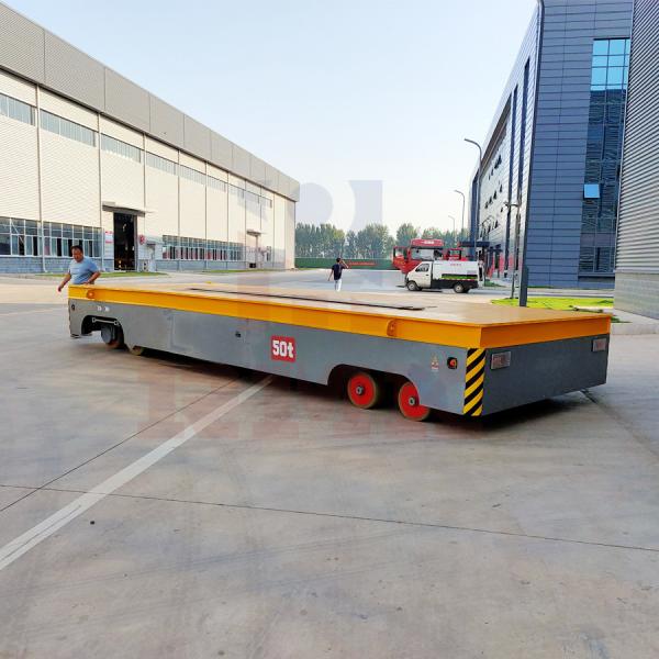 Quality 50 Tons Heavy Load Trackless Transfer Trolley Hydraulic Steering for sale