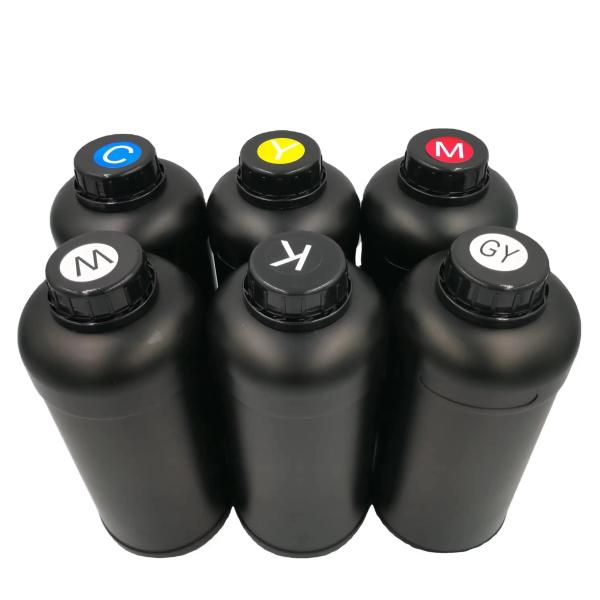 Quality 1000ml cmykw Led-UV Ink for Digital Printing inkjet printer i3200 xp600 for sale