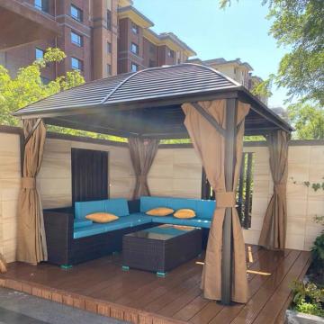 Quality Polycarbonate Double-Roof Canopy Aluminum Gazebo Outdoor Hardtop Gazebo for sale
