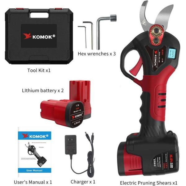 Quality LED Display Garden Cordless Pruning Shears 16.8V With 2 Rechargeable Batteries for sale