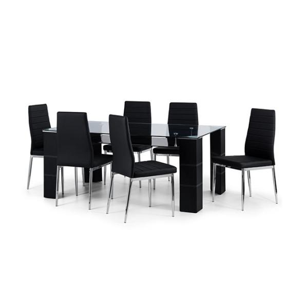 Quality 150cm Glass 6 Seater 62kgs Modern Dining Room Sets for sale