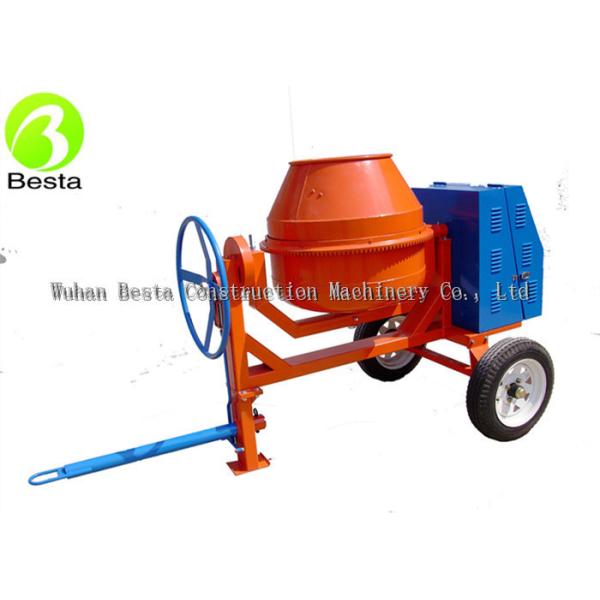 Quality Mobile Mini Diesel Cement Mixer 2 wheel Manual Tipping  with 450 Liter Drum for sale