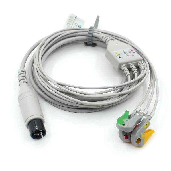 Quality Compatible AAMI Compatible 3 Lead ECG Cable IEC Grabber For Medical Accessories for sale