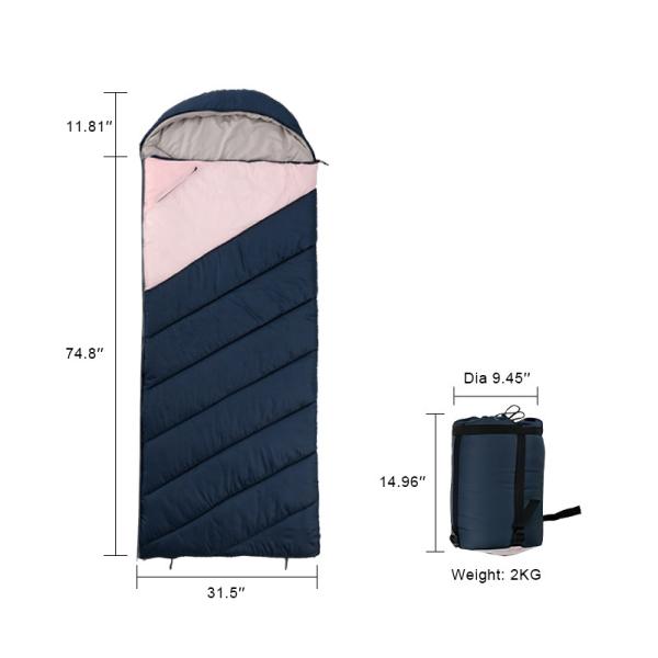 Quality Extra Wide Envelope Style Winter Sleeping Bags Sleeping Bag Pad With Pillow for sale