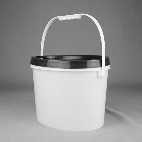 Quality Heavy Duty BPA Free Oval Plastic Bucket 5L Plastic Bucket With Lid for sale