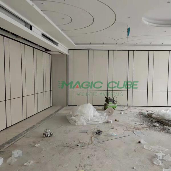 Quality Melamine MDF Foldable Acoustic Partition System Fabric Surface For Hotel for sale