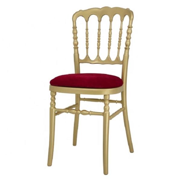 Quality Customized Gold Stackable Banquet Chairs Golden Reception Hall Chairs for sale