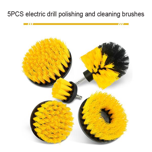 Quality 5pcs Drill Cleaning Brush Power Scrubber Brush Car Cleaning Brush Set for sale