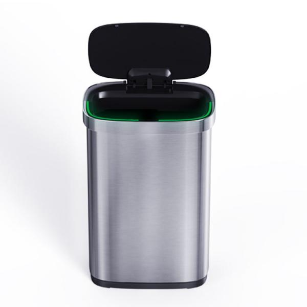 Quality Automatic Household Smart Sensor Trash Can Touchless Big Volume Stainless Steel for sale