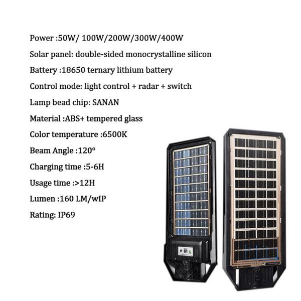 Quality ABS Material Solar Motion Sensor Waterproof Security Yard IP68 All In One Led for sale