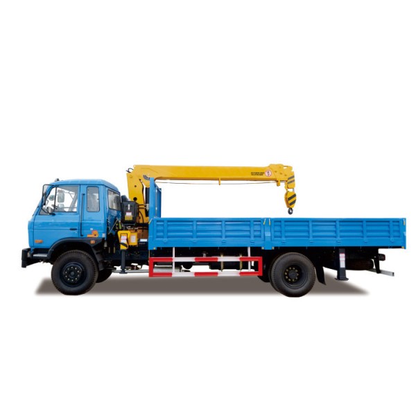 Quality Changjiang Hydraulic Pump 6 Ton Telescopic Boom Truck Mounted Crane with 2280-5100mm Span for sale