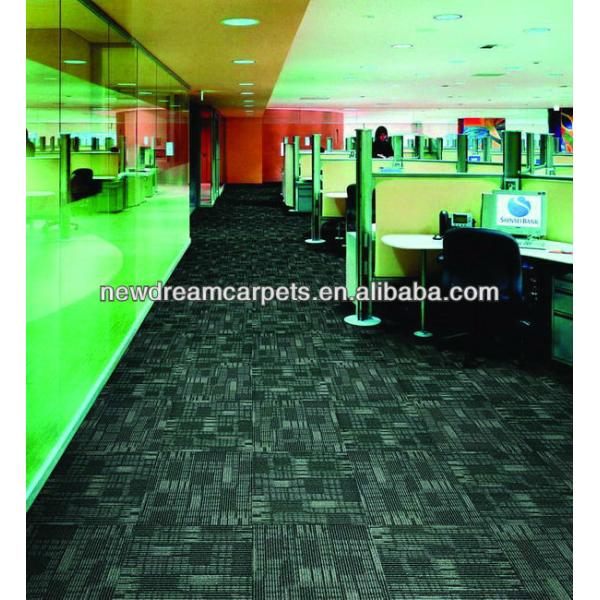 Quality 100 by 100 Size Loop Pile Office Fireproof Carpet Tile for Canton Carpet for sale