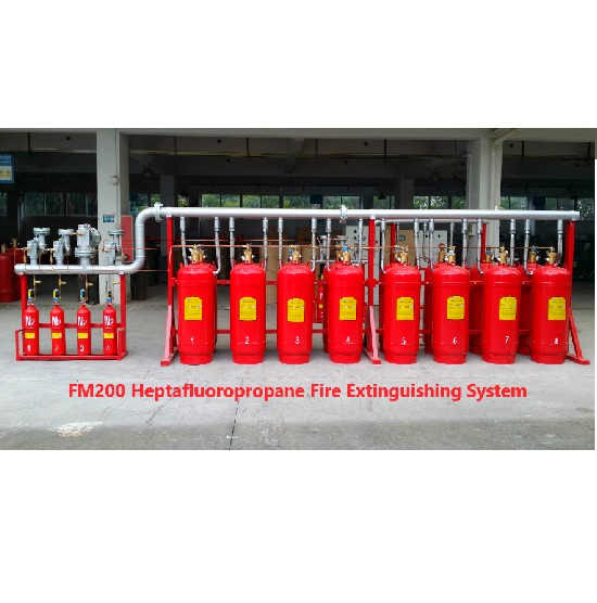 Quality Flooded Heptafluoropropane FM200 Cylinder Pipe Network Clean Gas Fire Suppression System for sale