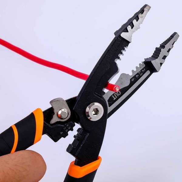 Quality Electrical Cable Stripper Pliers Wire Cutter Stripping Tool 7in1 15mm for sale