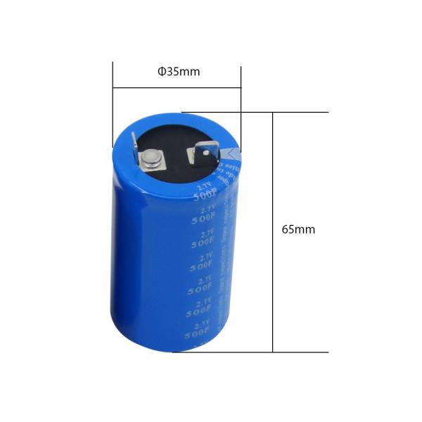 Quality Super Capacitors Lug 2.7 Volt 500 Farad Replace Batteries Through Hole for sale