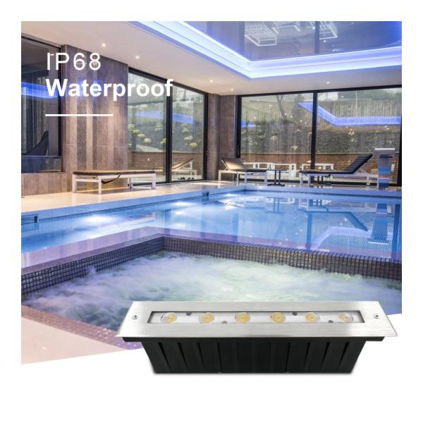 Quality Underwater Linear Light 316 Stainless Steel DMX 512 RGB 12W DC24V Asymmetrical Lens RGB3IN1 for sale
