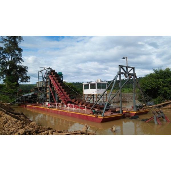 Quality 10m 100CBM/H Iron Bucket Chain Dredger For Construction Works for sale
