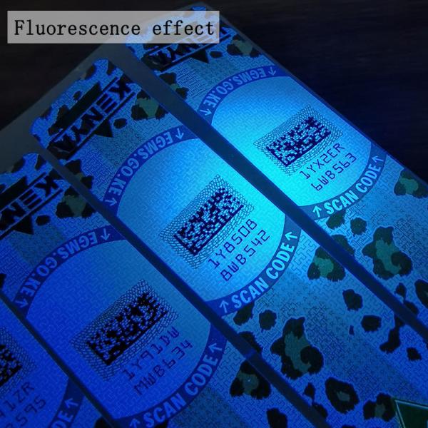 Quality Durable Custom Security Stickers Waterproof Vinyl Rectangle Barcode Glossy for sale