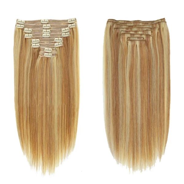 Quality Bodywave Texture Clip in Hair Extensions 100% Human Hair Double Drawn Cuticle Aligned for sale