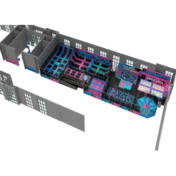 Quality Free Jump Big Trampoline Park Play Ground Sky Stepper Ninja Course for sale