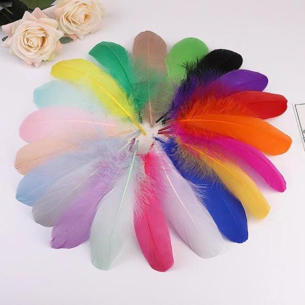 Quality 4-6 Inch Dyed Pattern Goose Nagoire Carnival Feathers With Opp Bag Packing for sale