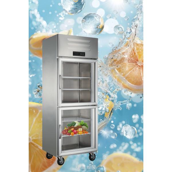 Quality Restaurant Commercial Display Refrigerator 600L Double Door Display Freezer for sale