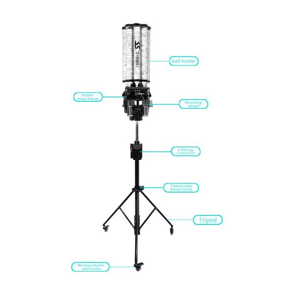 Quality 140KM/H Portable Badminton Shuttlecock Shooting Machine DC12V for sale