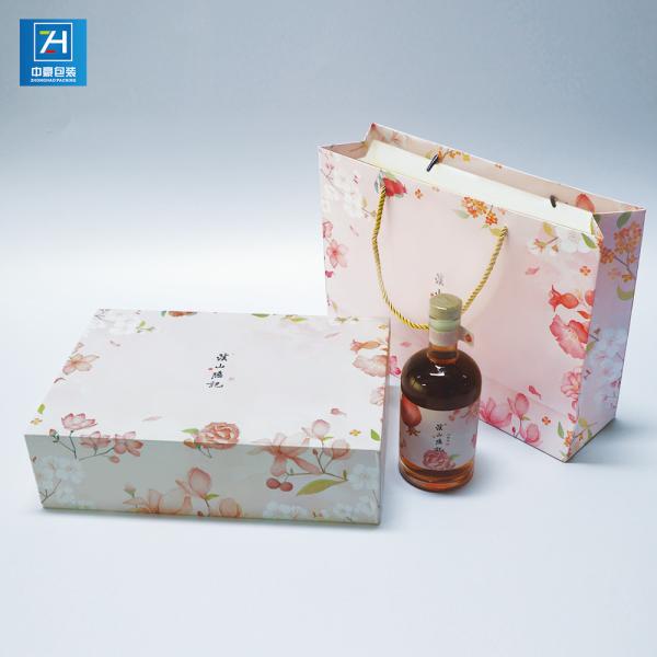 Quality Foil Stamping 157g Art Paper Wine Cocktail Lid And Base Boxes for sale