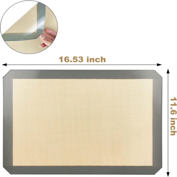 Quality Silicone Rectangular Baking Mat, Non-Stick, Reusable, Dishwasher Safe, Food Safe for sale