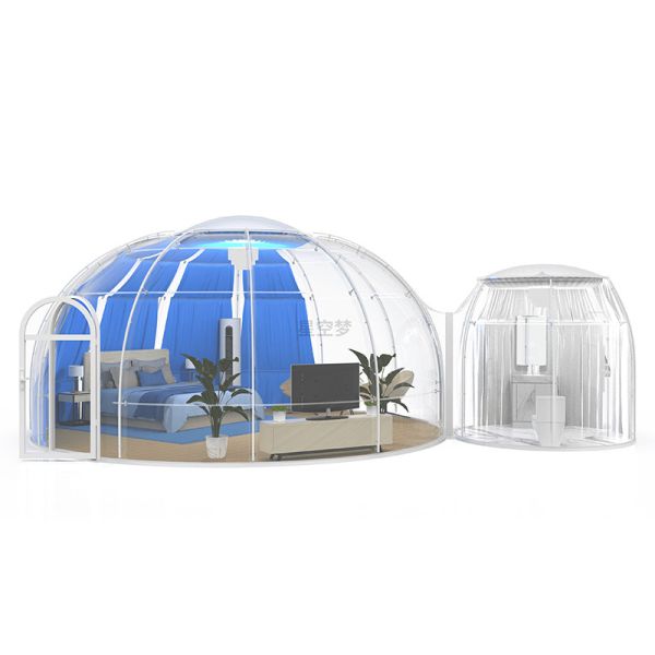 Quality 6m Geodesic Dome Durable Lightweight Thickness Waterproof KC Certified for sale