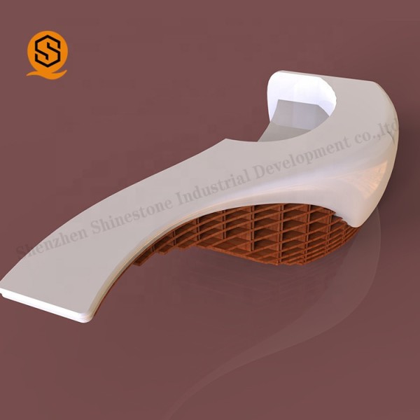Quality Antipollution Airport Reception Desk Acrylic Solid Surface Material for sale