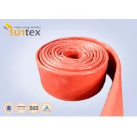 Quality 550C Heat Resistant Silicone Fiberglass Sleeve Insulation Cable Pipe Protection for sale