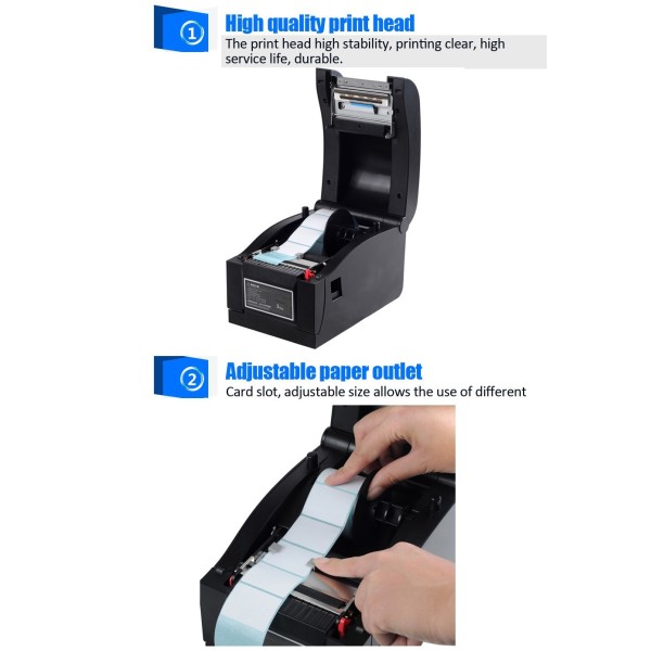 Quality 76mm Print Width 152mm/S handheld Label Barcode Printer 2.5 Inch Auto Detection for sale
