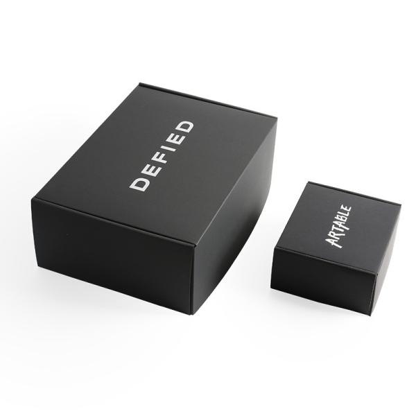 Quality Luxury Cardboard Boxes Black Corrugated Shipping Boxes Packing For Small for sale