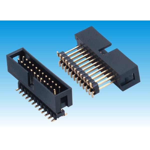 Quality Straight Box Header Connector With Latch Gold Plated For Industiral Contorl for sale