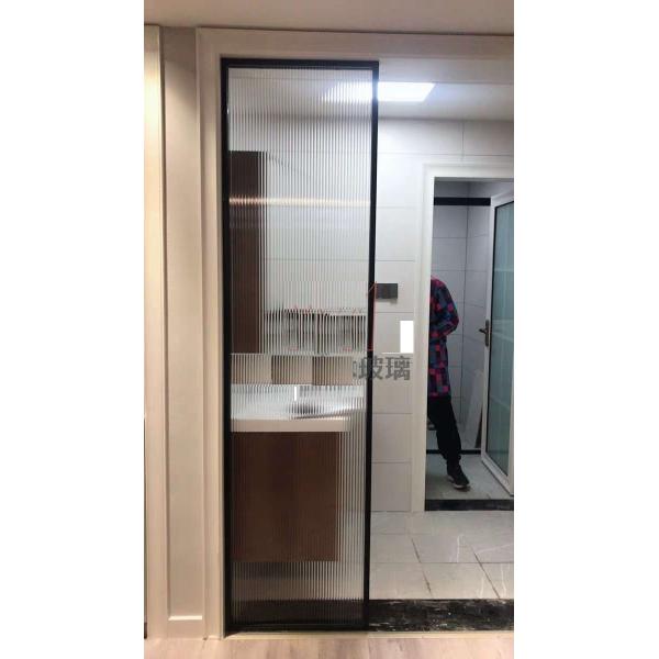 Quality OEM Framed Curved Tempered Patterned  Glass Solid Structure for sale