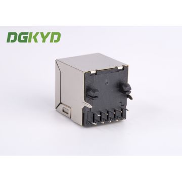 Quality 180 degree top insertion CAT6 10 pins 10 contacts RJ45 Shielded Connector for sale