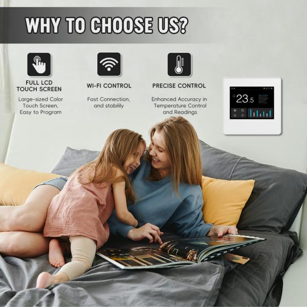 Quality 120v Wireless WiFi Smart Central Heating Thermostat Programmable ODM for sale