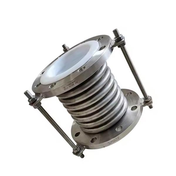 Quality SS304 PTFE Lined Stainless Steel Exhaust Bellows Expansion Joint for sale