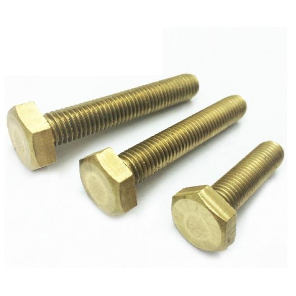 Quality Brass Hex Cap Bolt Copper Fasteners DIN933 DIN931 Hex Bolt With Stock for sale