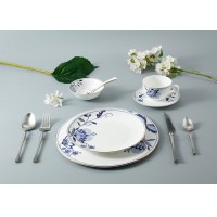 Quality OEM ODM Glossy Surface 45% Bone China Dinnerware Set for sale