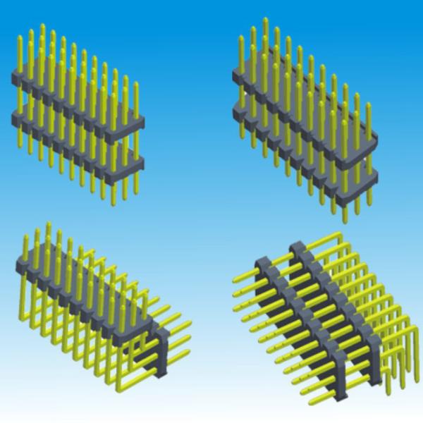 Quality 2.00mm Pin Header Triple Row Straight Right Angle for sale