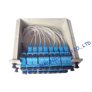 Quality SC / UPC fiber optic splitter telecom Cassette Box Type / Rack Mount optical for sale