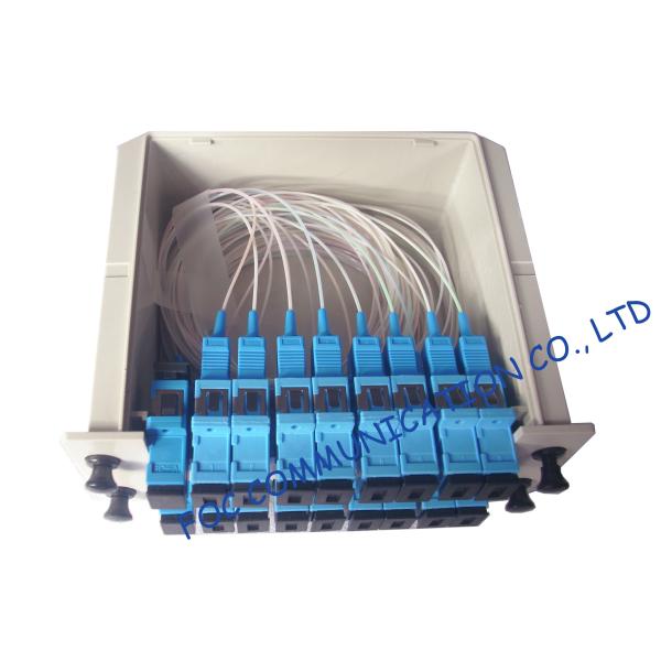 Quality SC / UPC fiber optic splitter telecom Cassette Box Type / Rack Mount optical splitter for sale
