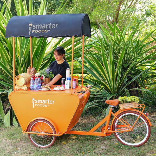 Quality Mobile Coffee Cart Electric Tricycle Snack Vending Van Food Truck Barbecue 3 Wheels Black for sale