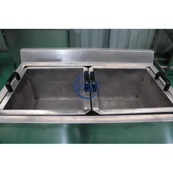 Quality Gas / Electric Heating Chicken Deep Fryer Machine Commercial Two Baskets for sale